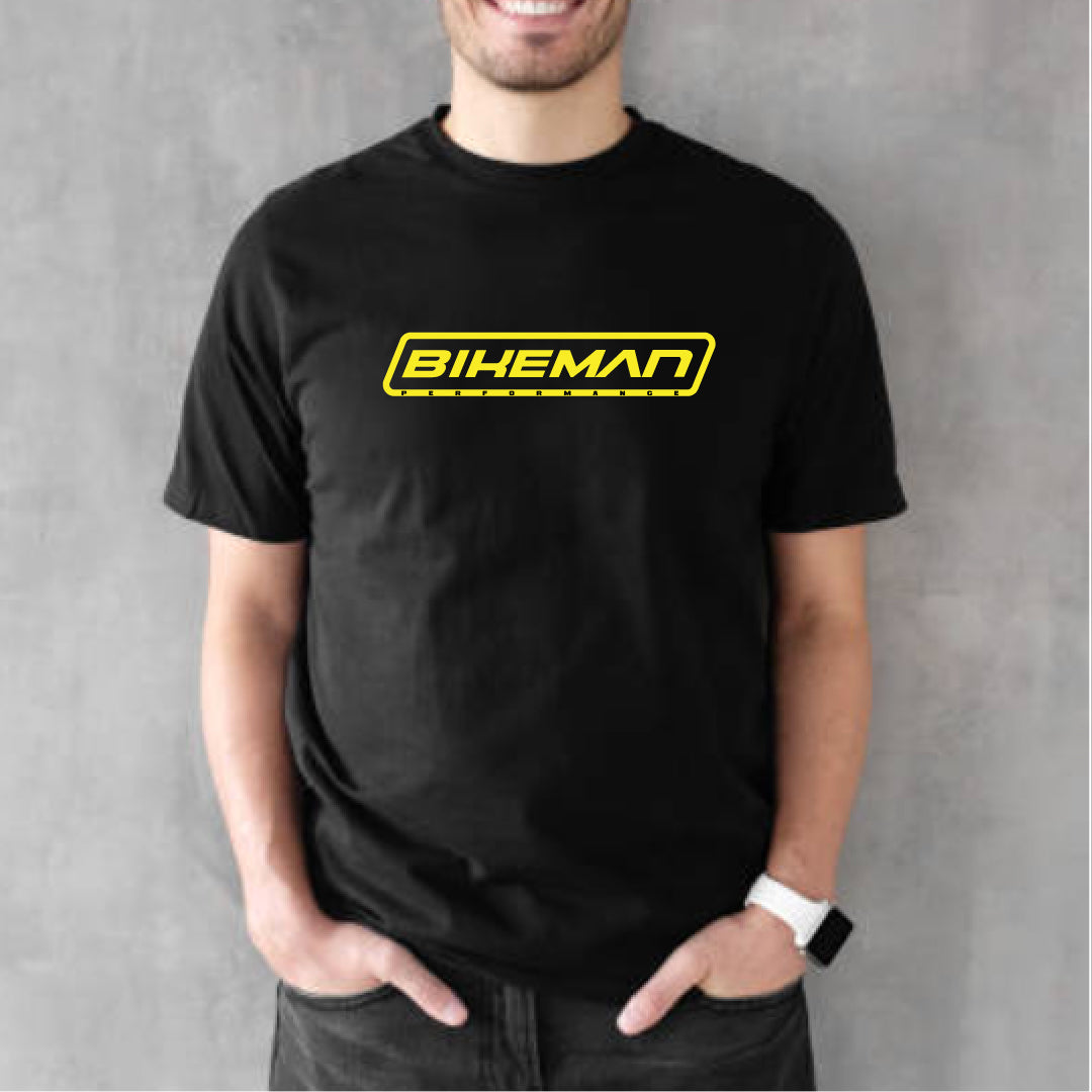 Yellow Logo Tee – Bikeman Performance